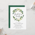 Elegant White Floral Greenery Graduation Party Invitation | Zazzle