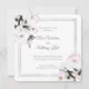 Elegant White Floral Silver Frame Wedding Invitation | Zazzle