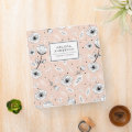 Elegant White Flowers Blush Pink Floral Pattern 3 Ring Binder | Zazzle