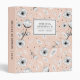 Elegant White Flowers Blush Pink Floral Pattern 3 Ring Binder | Zazzle