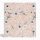 Elegant White Flowers Blush Pink Floral Pattern 3 Ring Binder | Zazzle