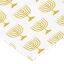 Elegant White Gold | Chanukah Hanukkiyah | MENORAH Tablecloth | Zazzle
