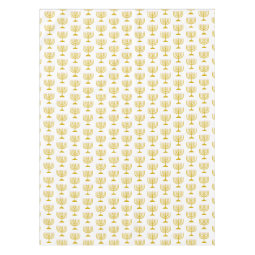 Elegant White Gold | Chanukah Hanukkiyah | MENORAH Tablecloth | Zazzle