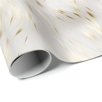 Elegant White Gold Wedding Wrapping Paper | Zazzle