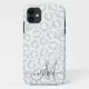 Elegant White Gray Leopard Cheetah Animal Print Case-Mate iPhone Case ...