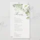 Elegant White Greenery Floral Wedding Menu Card | Zazzle