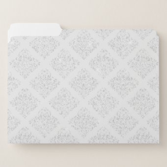 Elegant White Lace Fabric Glitter Wedding File Folder | Zazzle