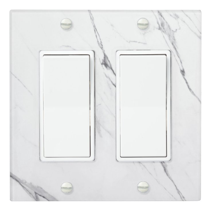Elegant white marble light switch cover | Zazzle