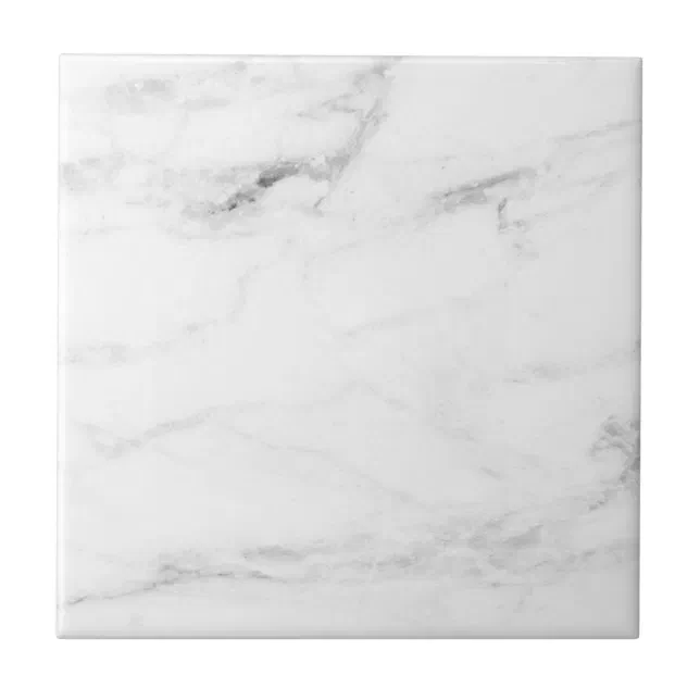 Elegant White Marble Professional Custom Template Ceramic Tile | Zazzle