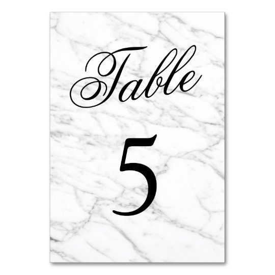 Elegant white marble stone wedding table numbers | Zazzle.com
