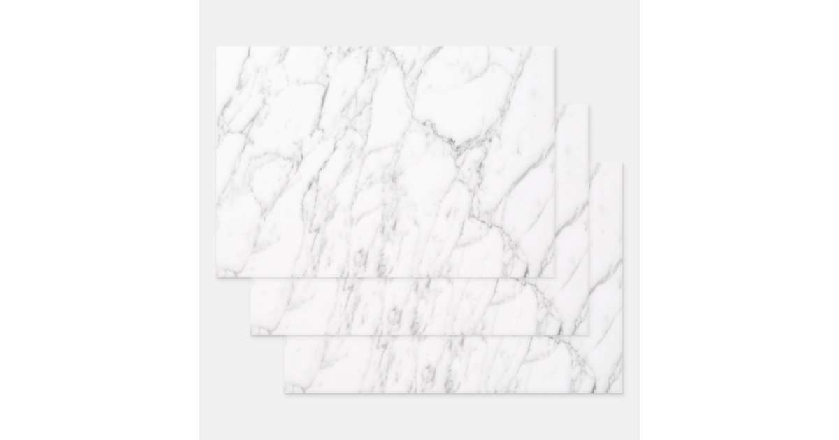 Elegant white marble stone Wrapping Paper Sheets | Zazzle