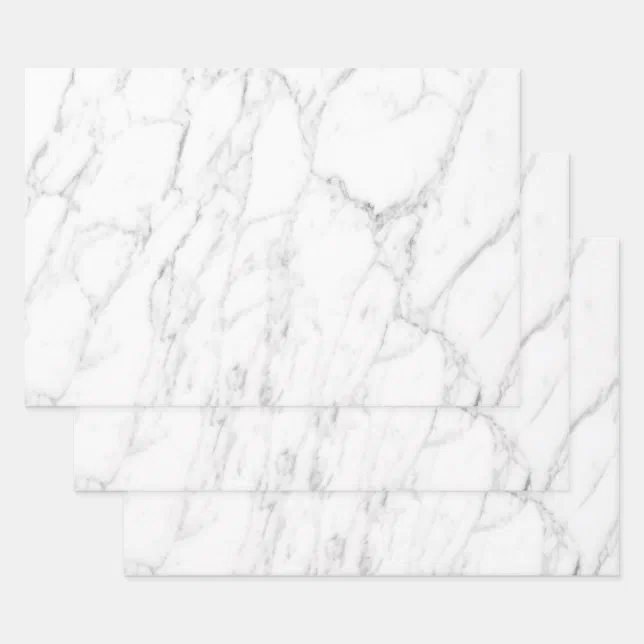 Elegant white marble stone Wrapping Paper Sheets | Zazzle