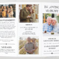 Elegant White Minimal Photos Joint Funeral Program Brochure | Zazzle
