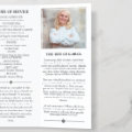 Elegant White Minimal Photos Joint Funeral Program Brochure | Zazzle