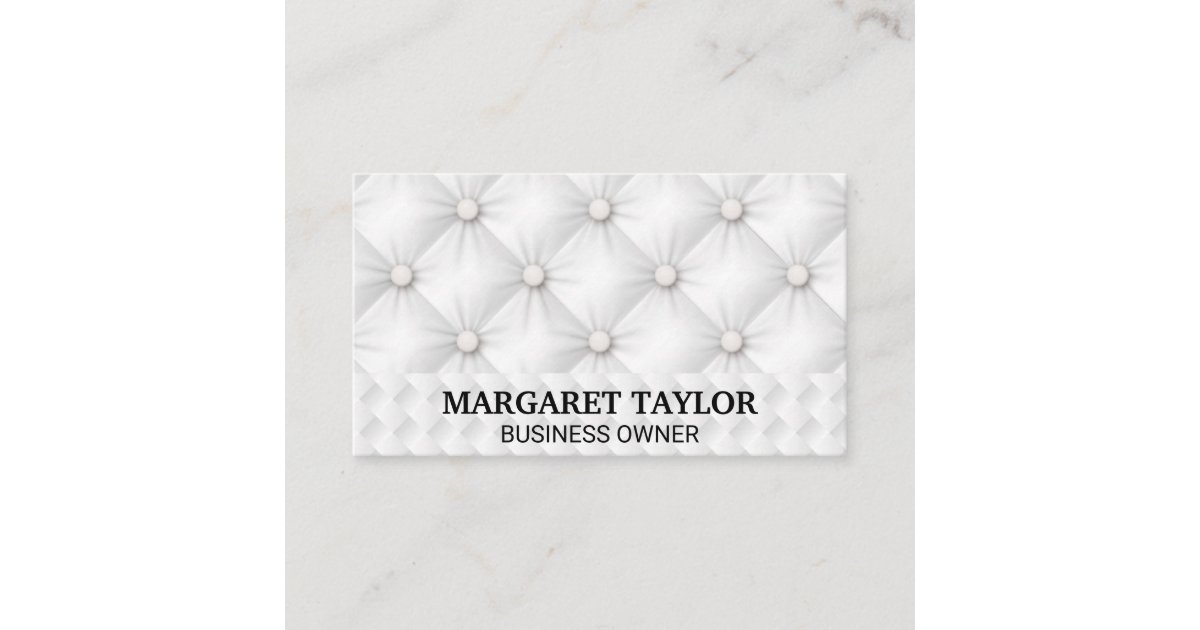 Elegant White Padding | Weave Pattern Business Card | Zazzle