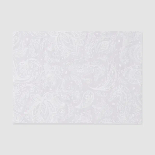 Elegant White Paisley Lace Tissue Paper | Zazzle