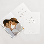 Elegant White Photo Wedding Her Vows Card | Zazzle