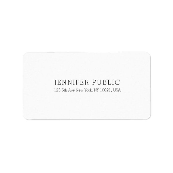 Elegant White Professional Simple Modern Template Label | Zazzle.com