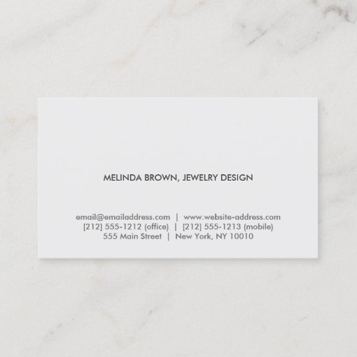 Elegant White Quartz Crystal Gemstone Business Card | Zazzle