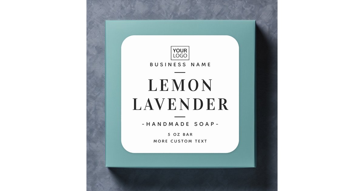 Elegant white square product labels | Zazzle