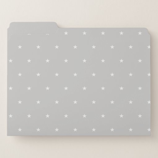 Elegant White Star Pattern File Folder | Zazzle