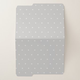 Elegant White Star Pattern File Folder | Zazzle