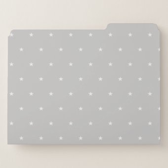 Elegant White Star Pattern File Folder | Zazzle