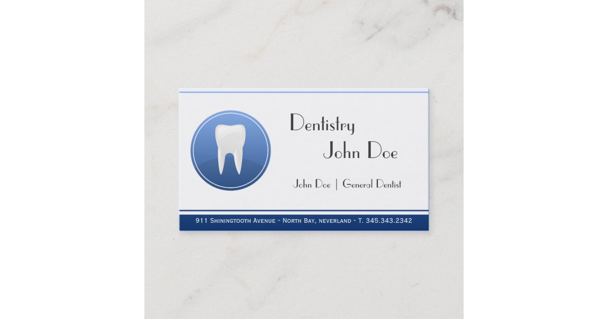 Elegant white teeth dentist dental business card | Zazzle.com