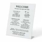 Elegant White Vacation Rental House Welcome Pedestal Sign | Zazzle