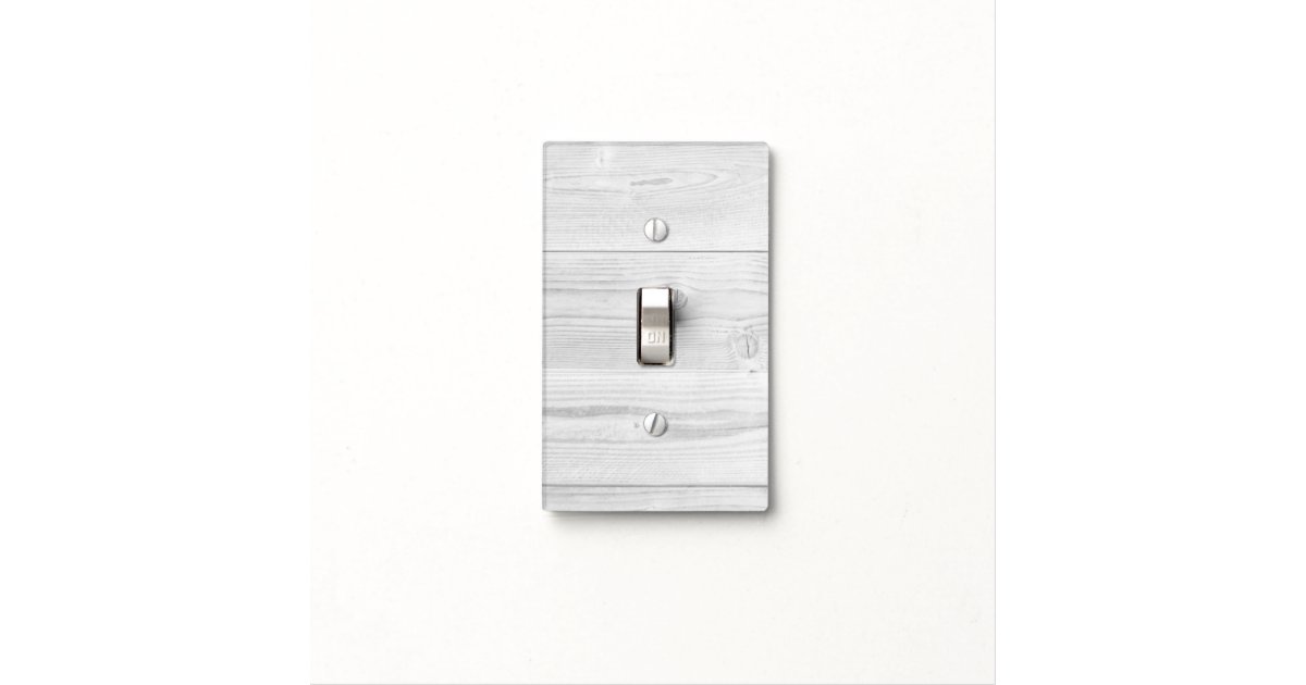 Elegant White Washed Barn Wood Planks Light Switch Cover | Zazzle