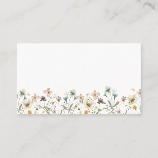 Elegant Wildflower Enclosure Card | Zazzle