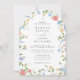 Elegant Wildflower Floral Arch Wedding Invitation | Zazzle