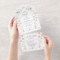Elegant Wildflower Floral Wedding All In One Invitation | Zazzle