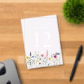 Elegant Wildflower Meadow Acrylic Table Number | Zazzle