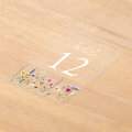 Elegant Wildflower Meadow Acrylic Table Number | Zazzle