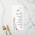 Elegant Wildflower Menu | Zazzle