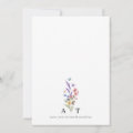 Elegant Wildflower Spring Summer Monogram Wedding Invitation | Zazzle