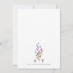 Elegant Wildflower Spring Summer Monogram Wedding Invitation | Zazzle