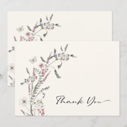 Elegant Wildflower Thank You Card | Zazzle