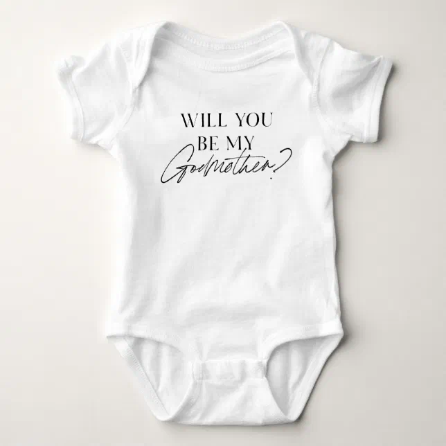 Elegant Will you be my Godmother | Proposal Baby Bodysuit | Zazzle