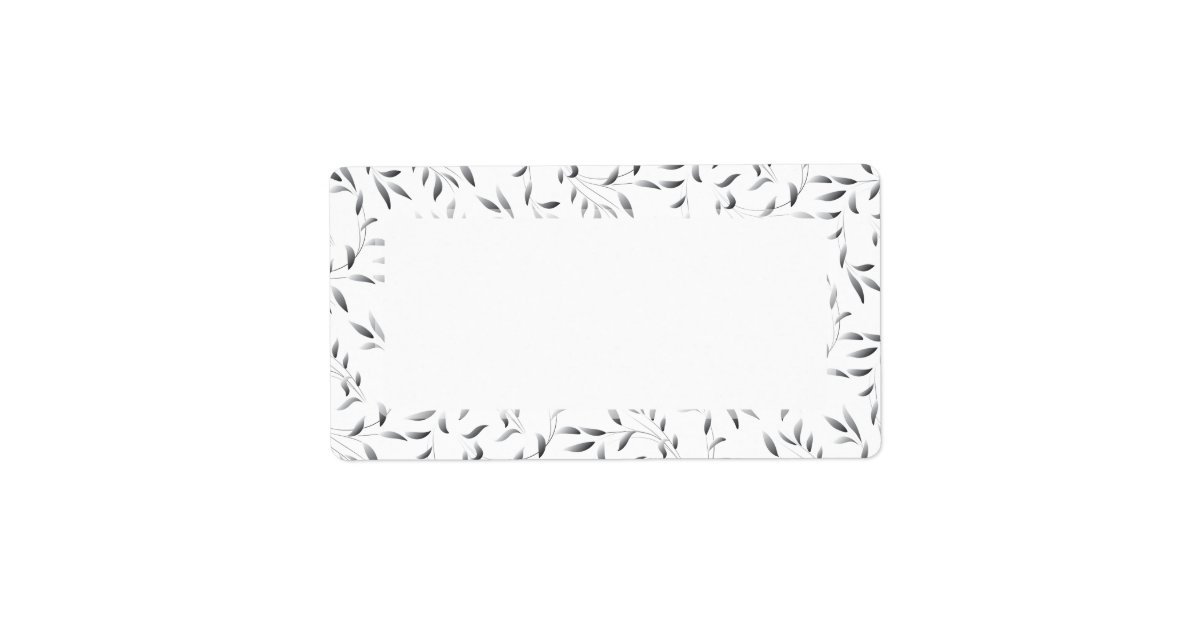 Elegant Willow Leaf Pattern Label | Zazzle
