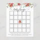 Elegant Winter Baby Shower Bingo Game Card | Zazzle