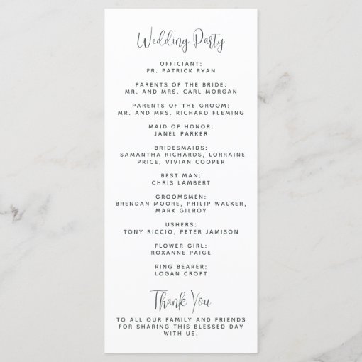 Elegant Winter Berries Pine Cone Christmas Wedding Program | Zazzle