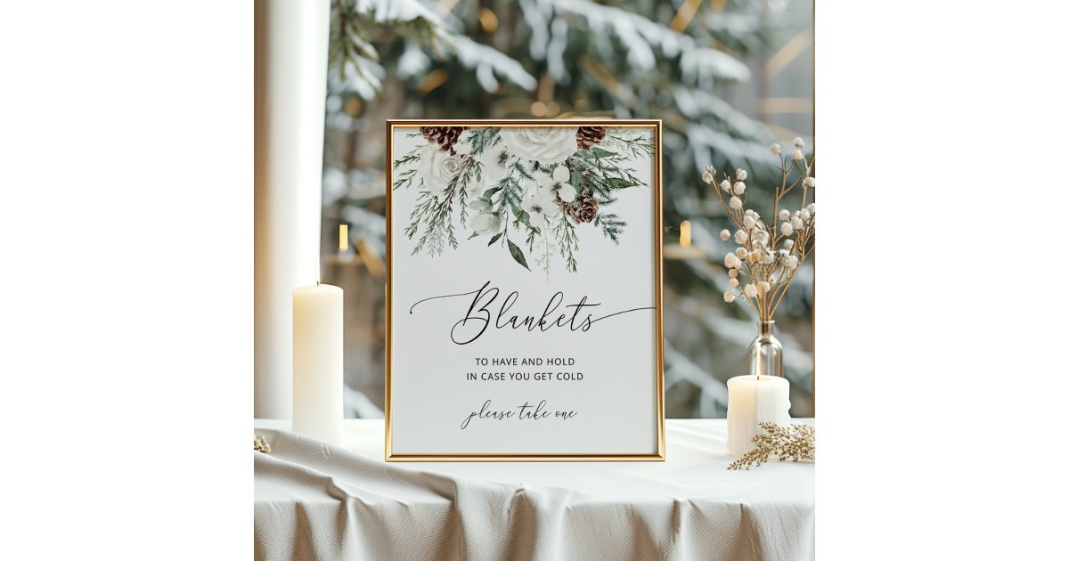 Elegant winter Blankets to have and hold Poster | Zazzle