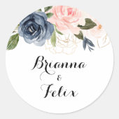 Elegant Winter Floral Wedding Envelope Seals | Zazzle