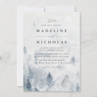 Elegant Winter Forest Wedding Invitation | Zazzle