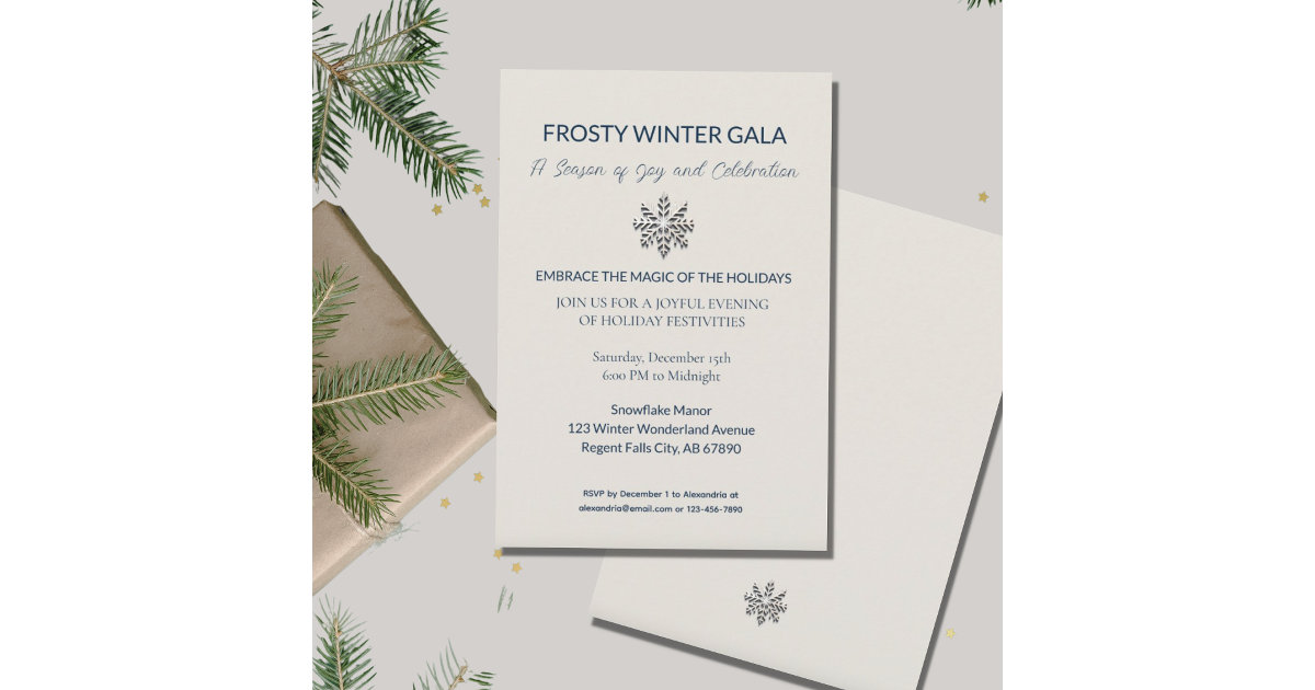 Elegant Winter Gala Invitation | Zazzle