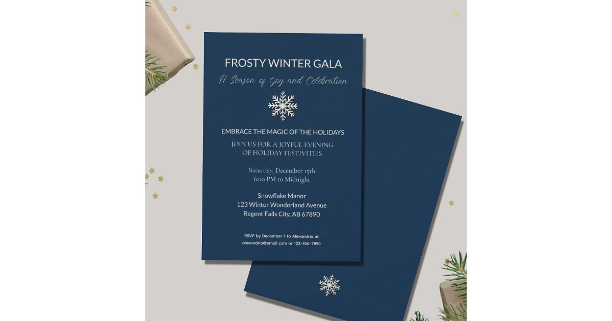 Elegant Winter Gala Invitation | Zazzle