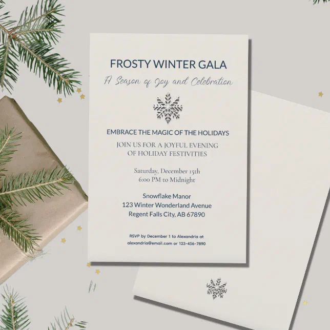 Elegant Winter Gala Invitation | Zazzle
