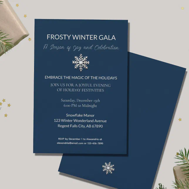 Elegant Winter Gala Invitation | Zazzle